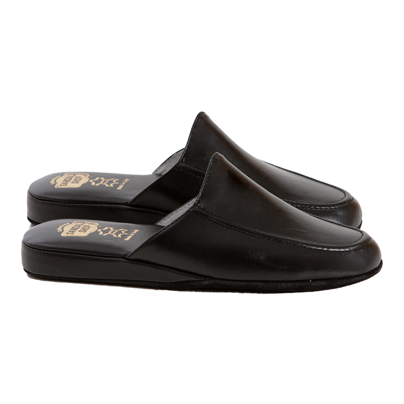 Pantofola in pelle Elegante nera da uomo - Sandalishop.it Pantofola in pelle Elegante nera da uomo - Sandalishop.it